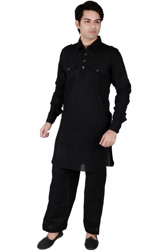 BLACK PATHANI SUIT - Best Sikh Turbans | Sardar Pagri Online